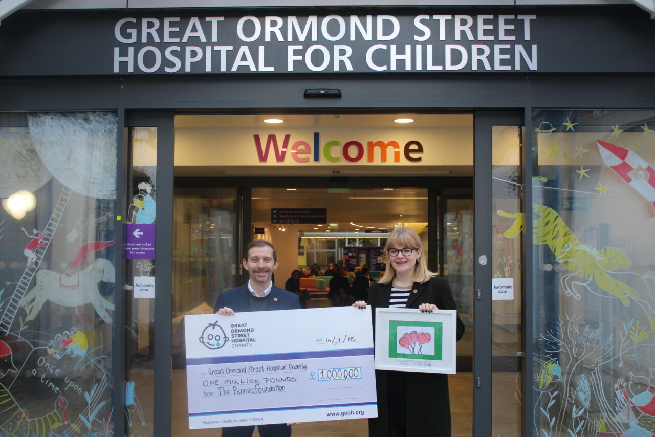 Pennies raises milestone £1million for Great Ormond Street Hospital ...